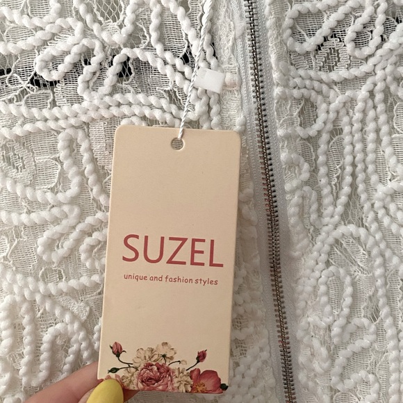 Suzel | Tops | Nwt Suzel White Lace Fringe Crop Top | Poshmark